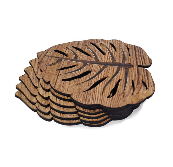 Enera Leaf Wooden Coaster CS0001 – enera